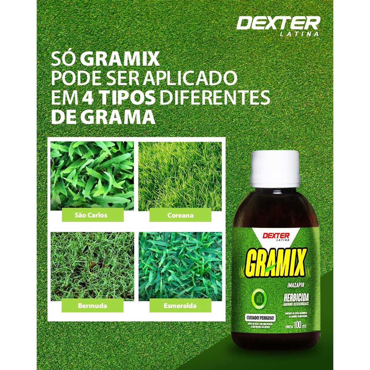 Gramix Herbicida Seletivo Para Gramados - 1 Litro - Lojão do Produtor