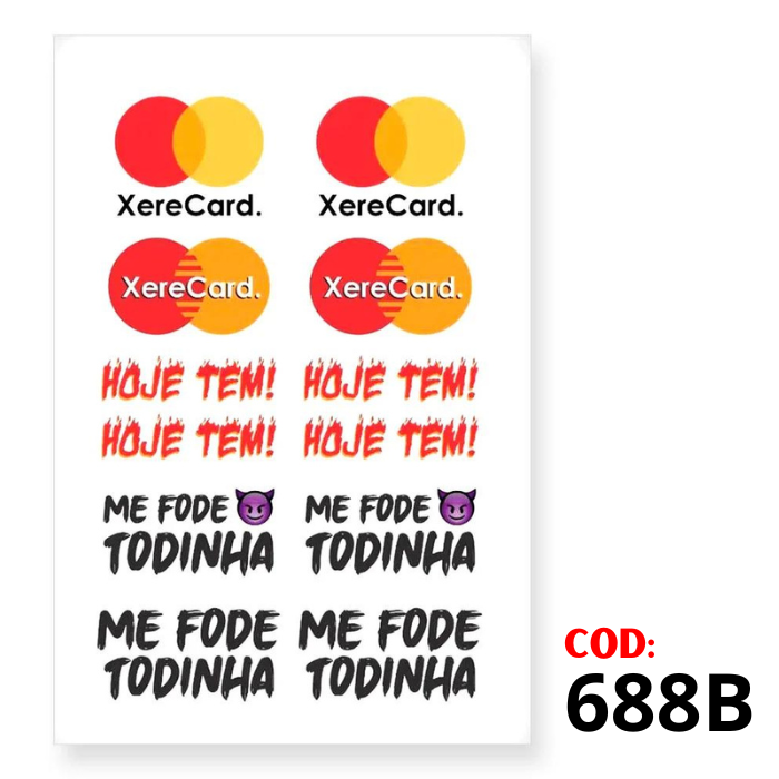 Tatuagem Intima Temporária Cartela Sweet Sex Shop O Melhor Sex Shop