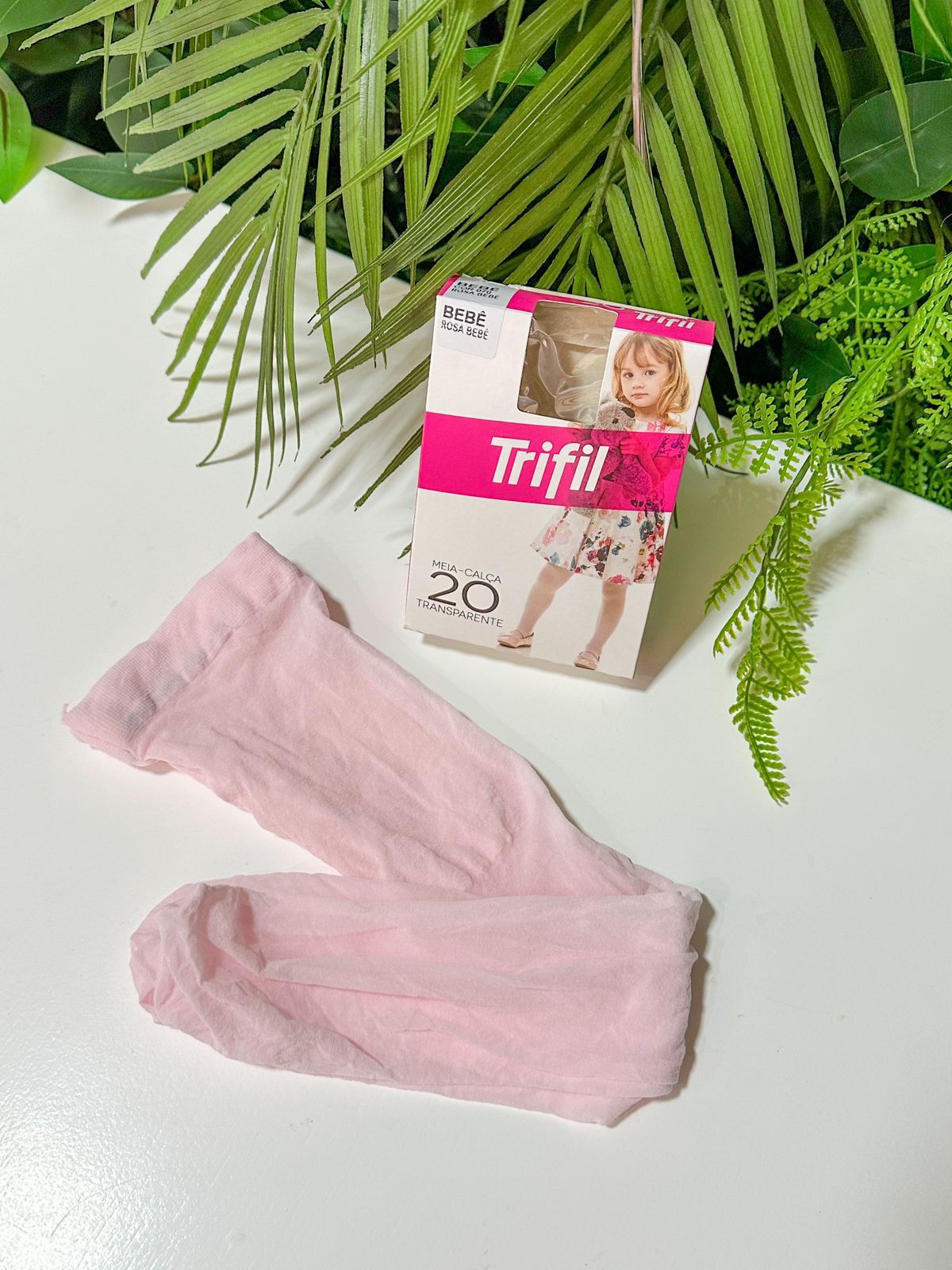 Meia Calça Fio 20 Trifil Bebe Rosa Lisa - BELLI KIDS ATACADO