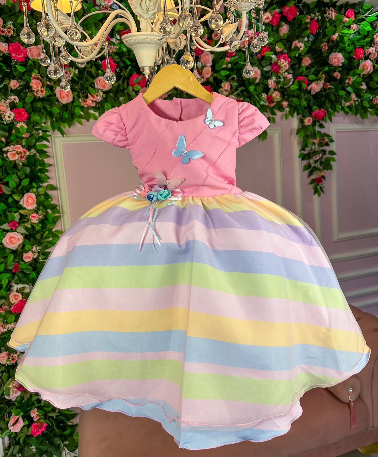 Vestido Infantil Bella Child Colorido - Arco Iris - BELLI KIDS ATACADO