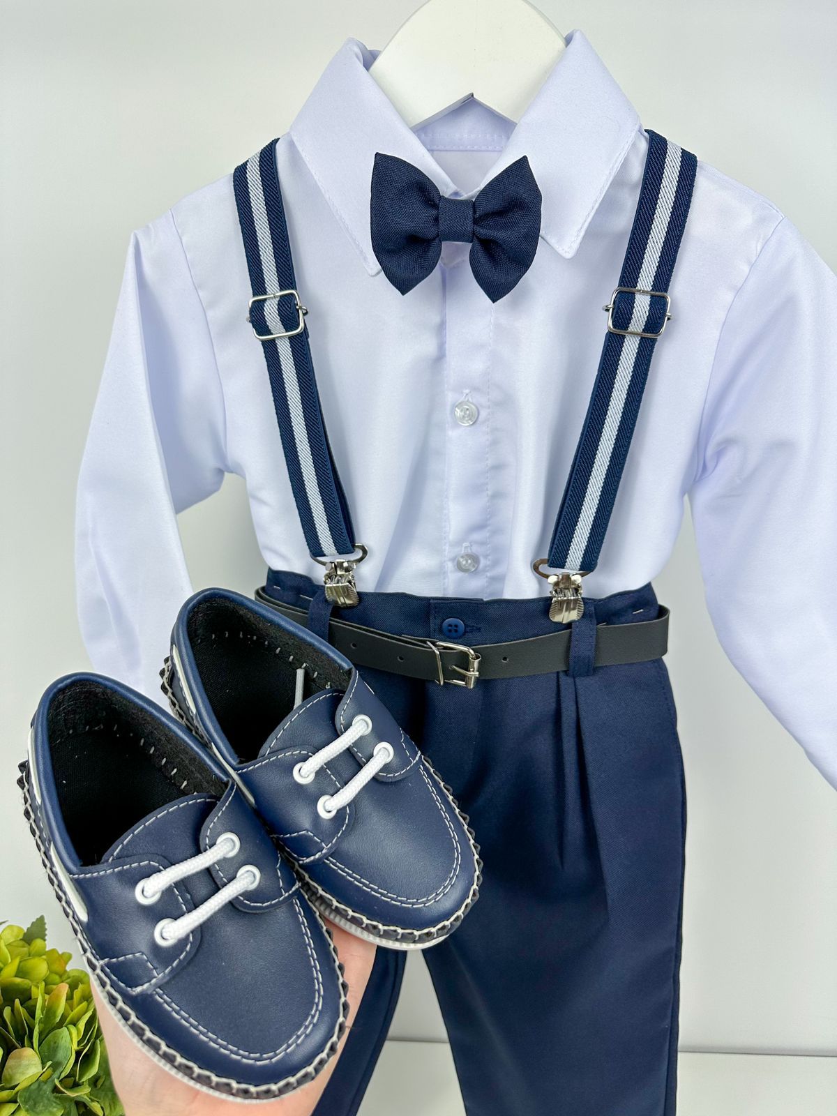 Conjunto Miss Cherry Meninos Social Suspensorio Azul Royal - BELLI KIDS ...