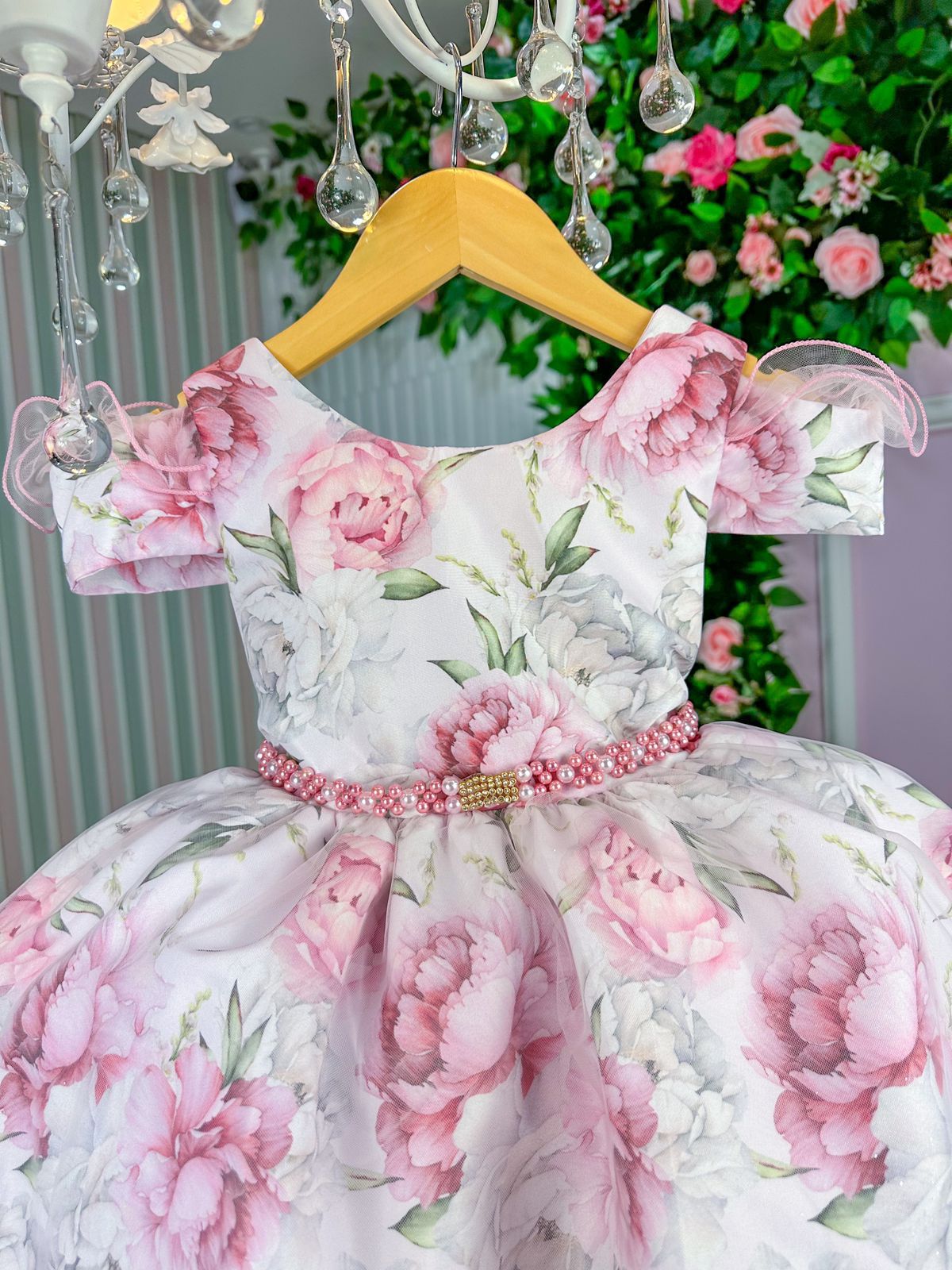 Vestido Infantil Bella Child Rosa Bebe Florido - BELLI KIDS ATACADO