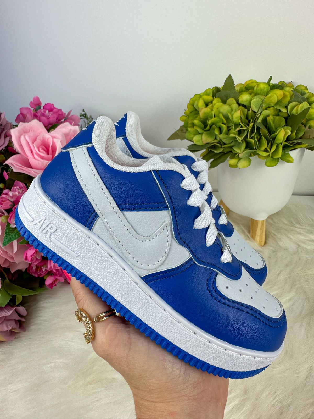 Tenis Nike Jordan Azul e Branco - BELLI KIDS ATACADO