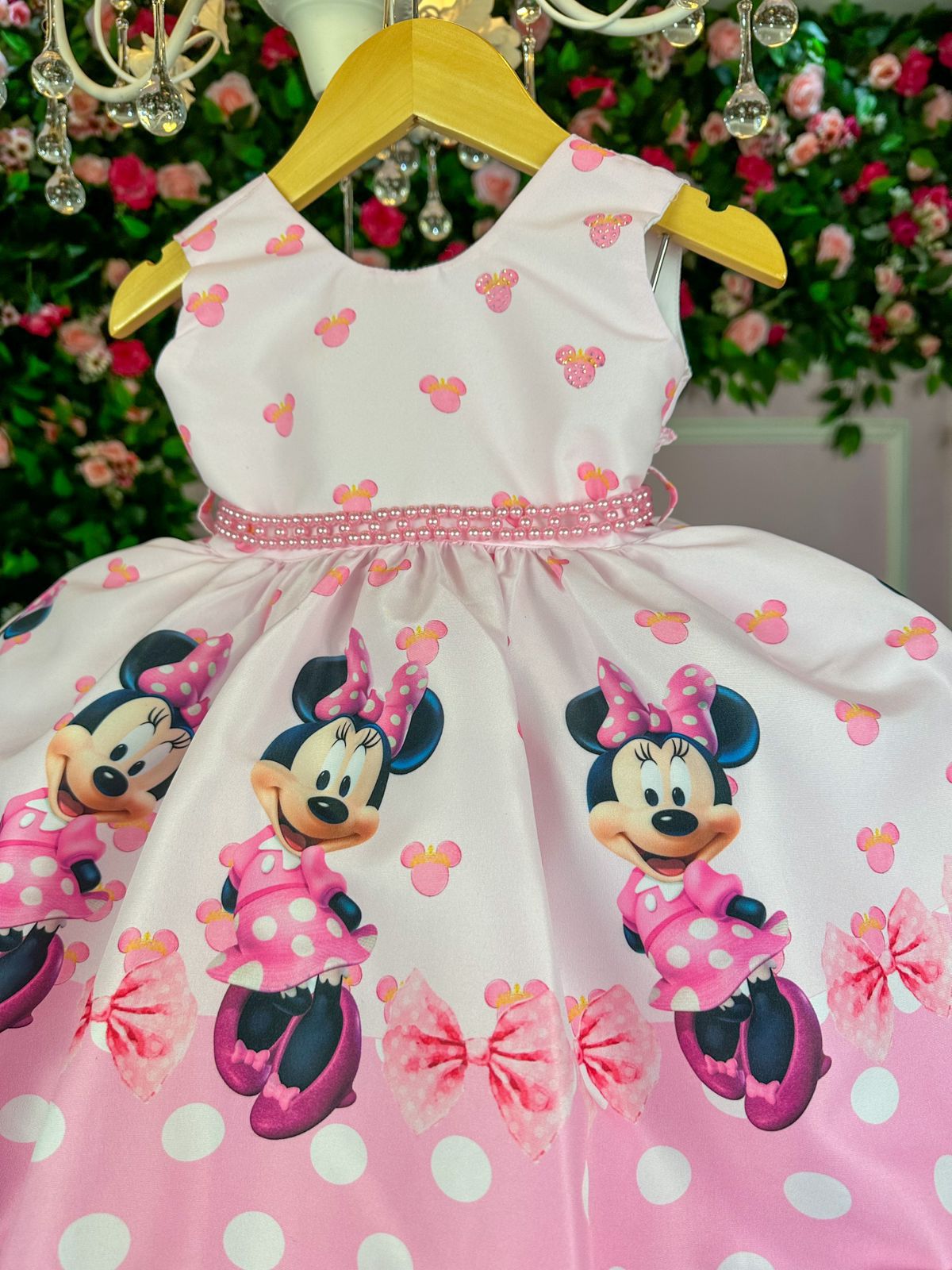 Vestido Tematicos da Miss Minnie/Minie Rosa - BELLI KIDS ATACADO
