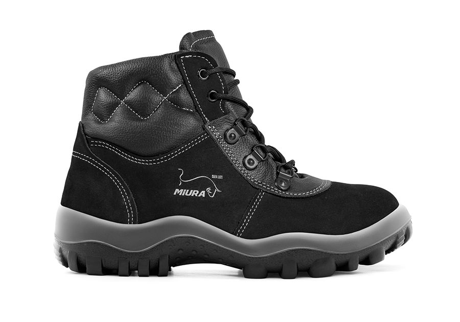 Botina Safetline C/ cadarço Nobuck Bico Plástico 4855GL/NB/PR C.a 1278 ...