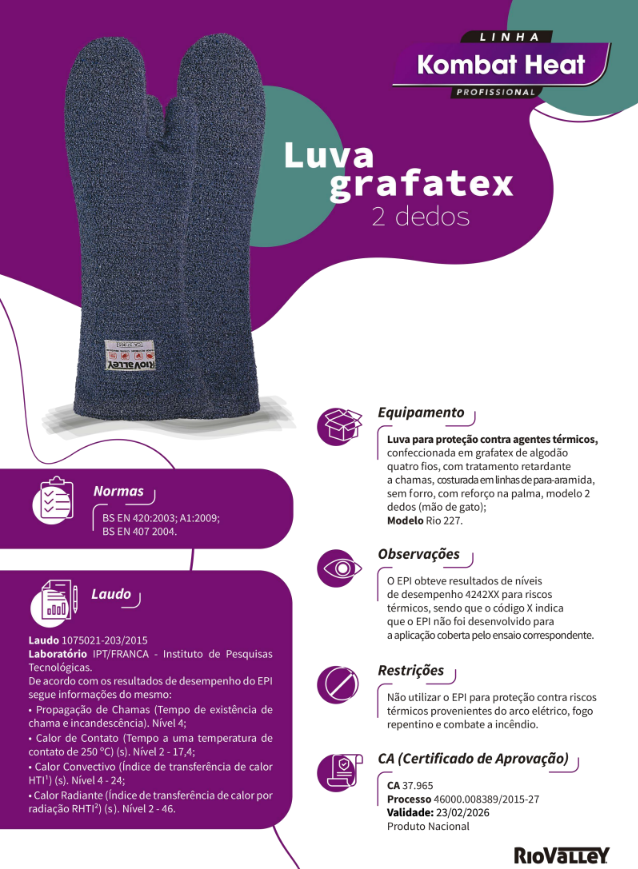 Luvas 2 dedos Mão de Gato para Forno de Cozinha C.a 37965 - Folopa ...