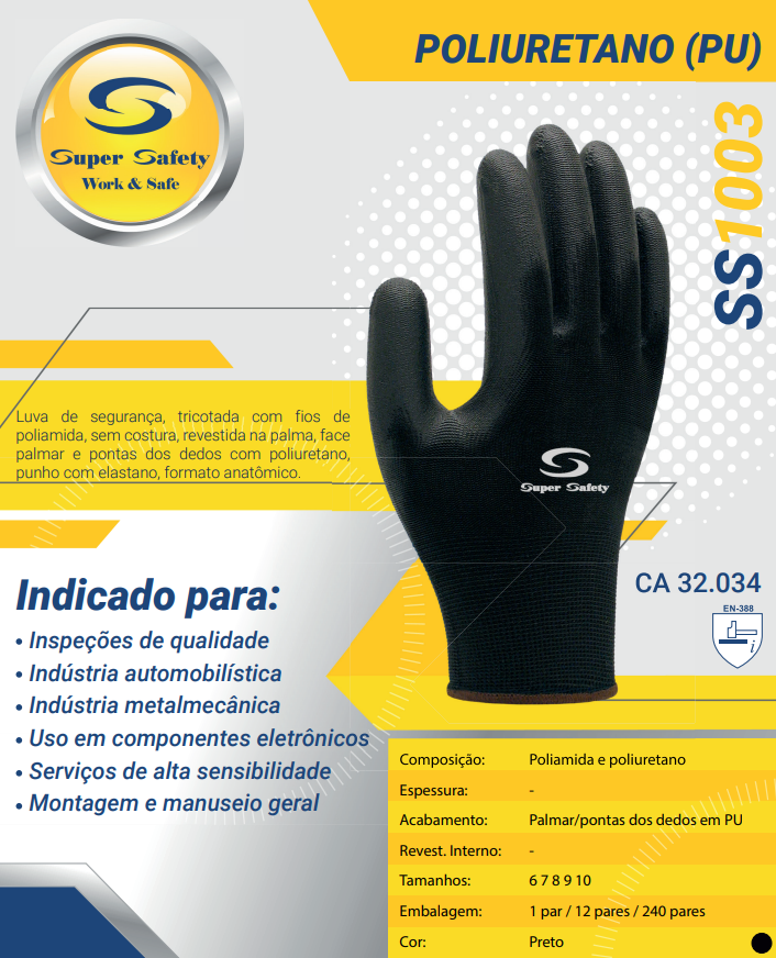 Luva Multitato PU SS1003 Super safety - Folopa Distribuidor de Calçados ...