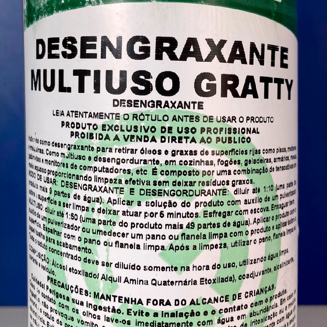 Desengraxante Multiuso Concentrado Gratty Supra 1L - Alkent Faxinaria | Produtos de Limpeza