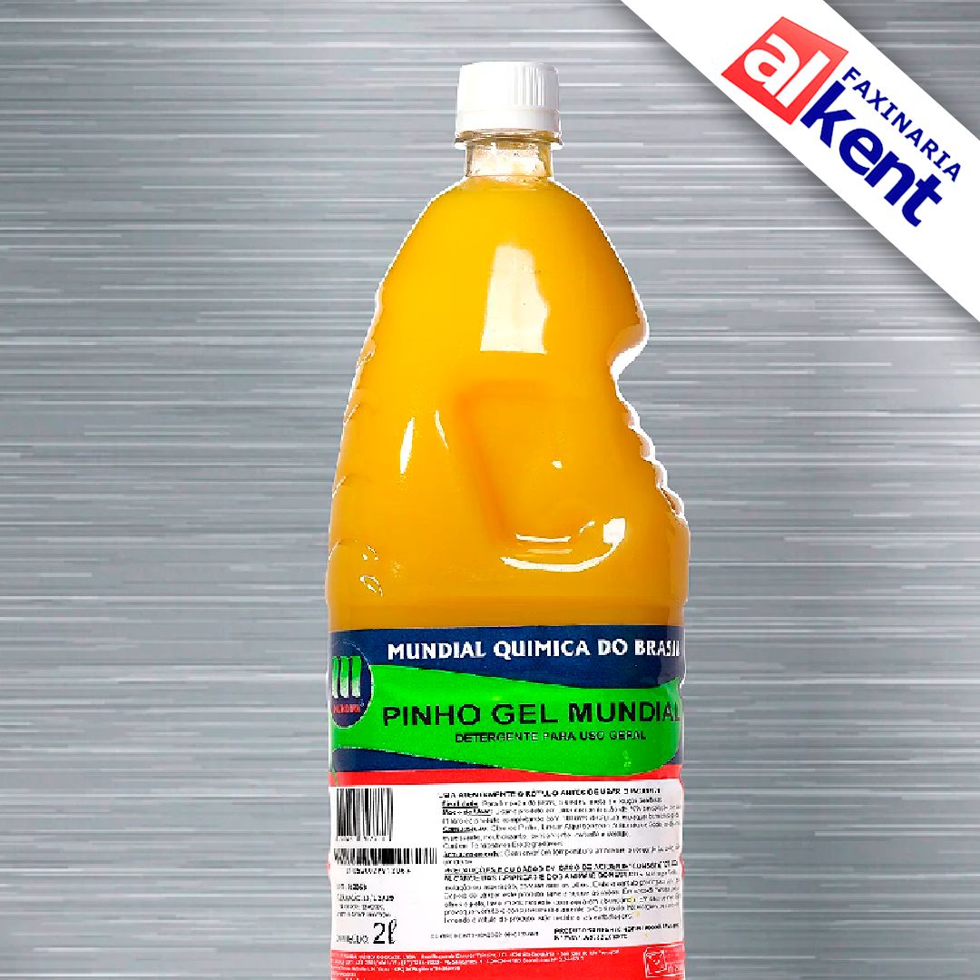 Limpador Concentrado Pinho Gel Mundial 2L - Alkent Faxinaria | Produtos ...