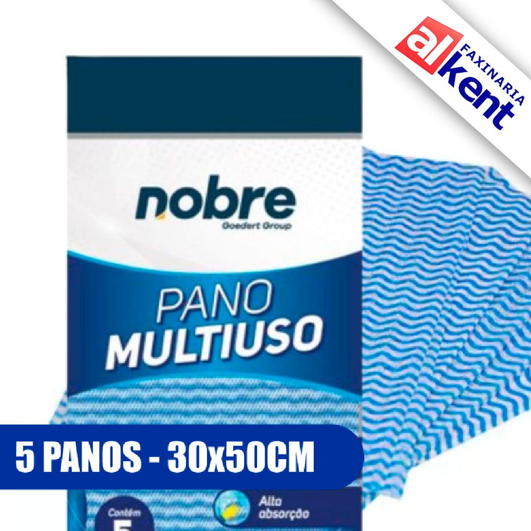 Pano Multiuso 4 em 1 Nobre com 5 unidades 30x50 - Alkent Faxinaria ...