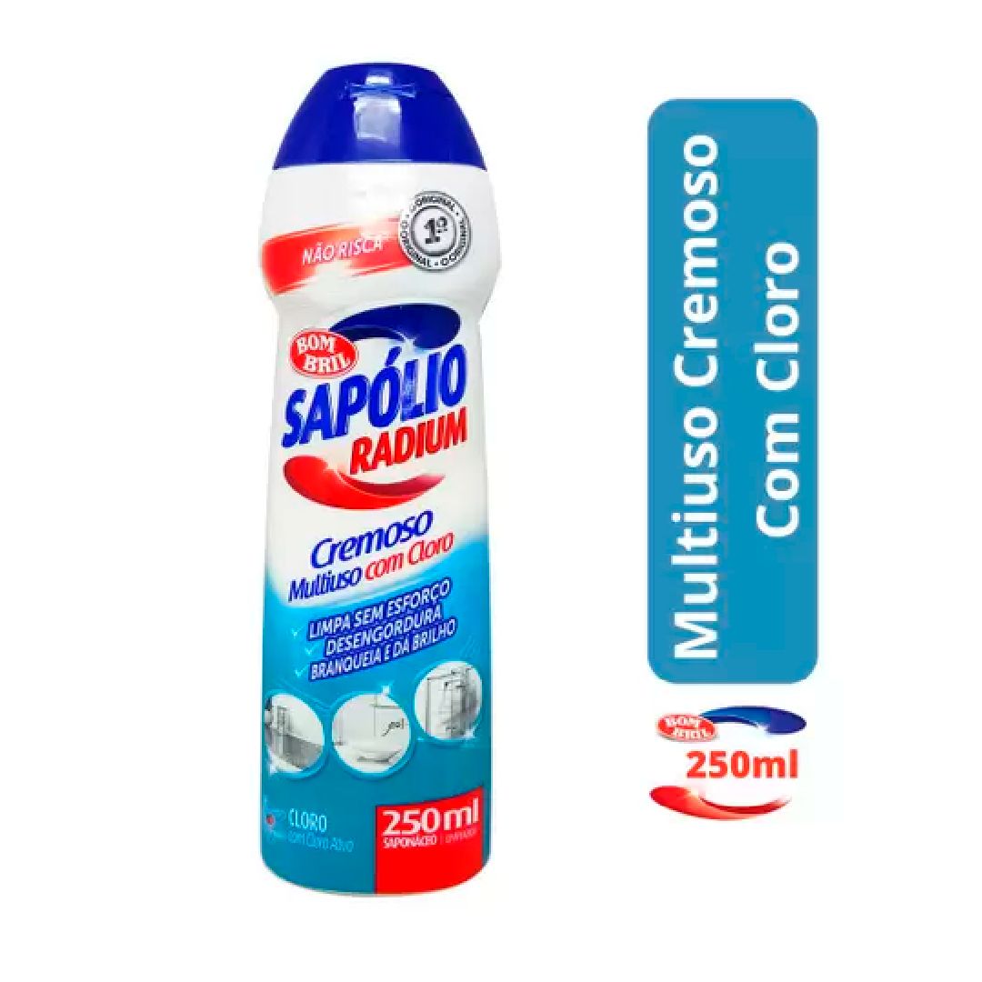 Sapólio Cremoso Radium 250ml Bombril - Alkent Faxinaria | Produtos de ...