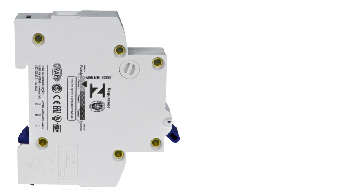 Minidisjuntor termomagnético, 4A, curva C, monopolar, MDW-C4, WEG - AralleShop