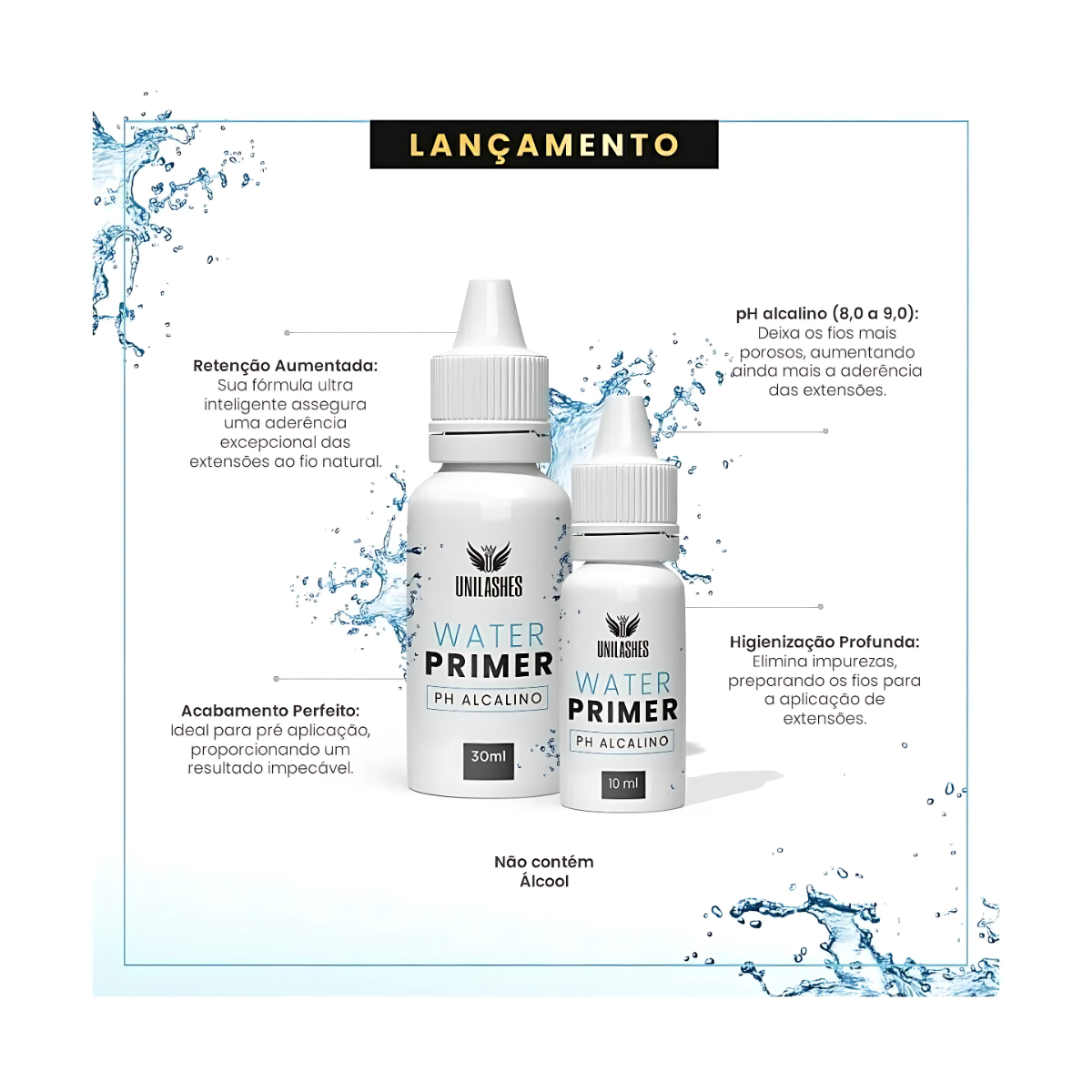 Water Primer Unilashes PH Alcalino para Extensões de Cílios - Boutique ...