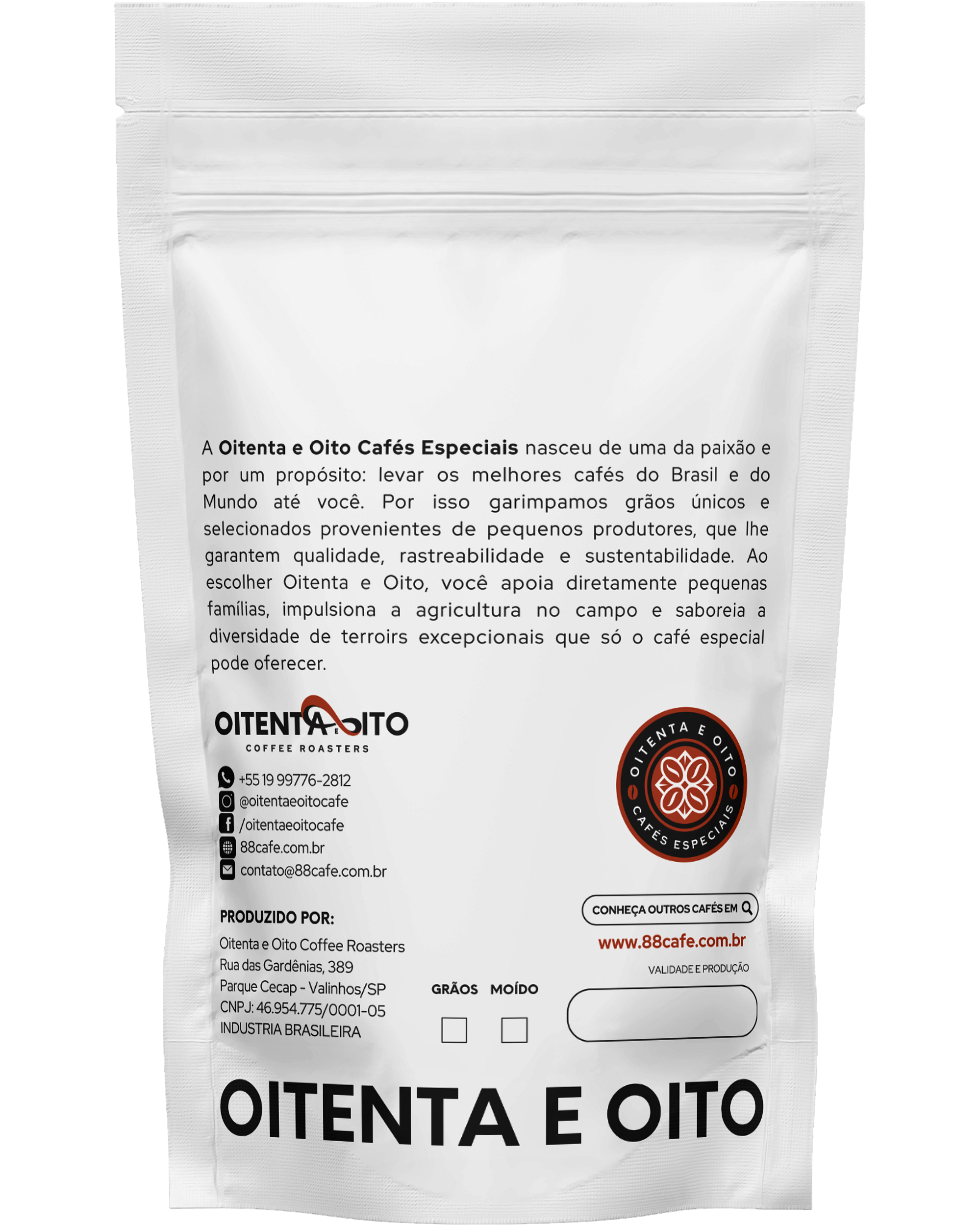 Café Especial Oitenta e Oito Tropical 250g - Oitenta e Oito Cafés ...
