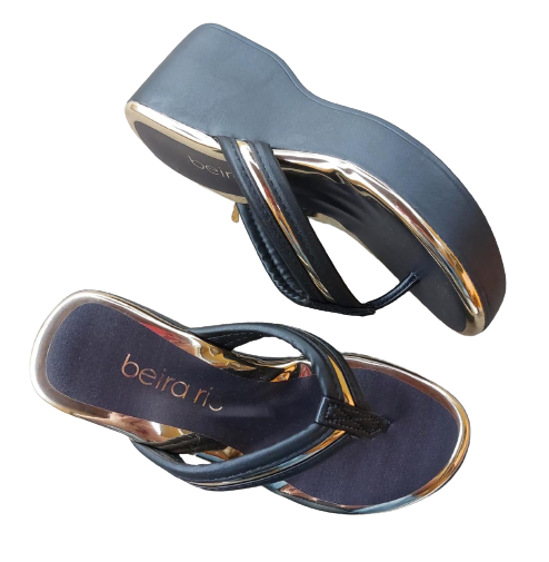 Tamanco Feminino Salto Beira Rio PRETO - Deka Calçados