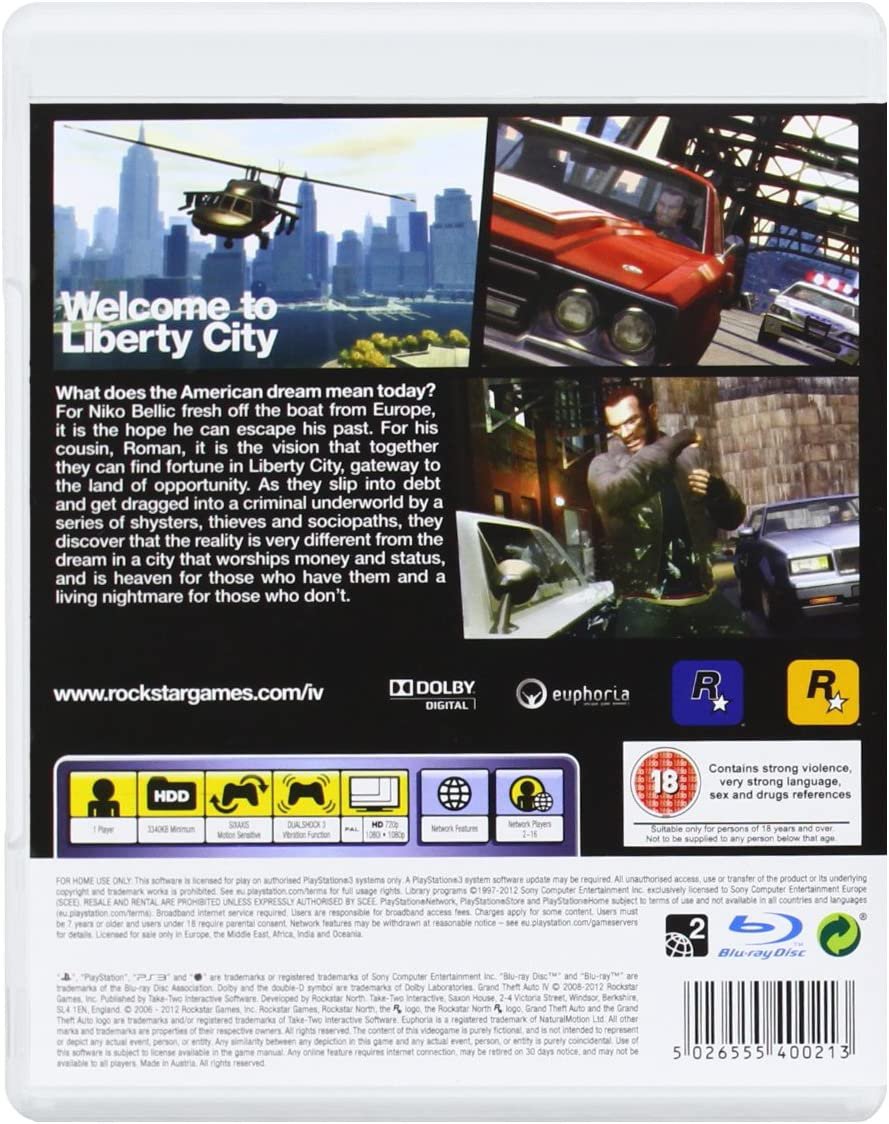 GTA 4 Grand Theft Auto IV PS3 - STONE GAMES