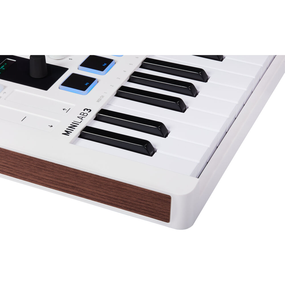 Teclado Controlador Midi USB 25 Teclas Arturia MiniLab MK3 Branco - Classic Keyboards ...