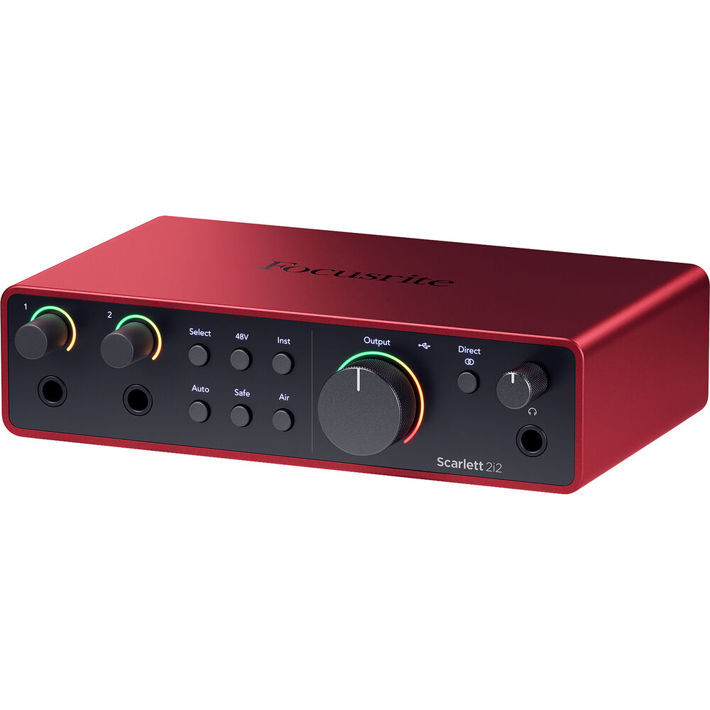 Focusrite Scarlett 2i2 (4ª geração) Interface de áudio MIDI USB C ...
