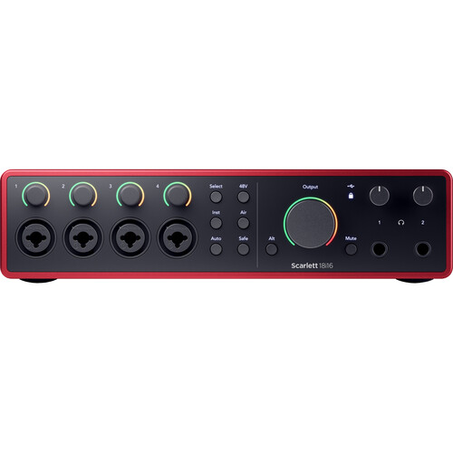 Focusrite Scarlett 18i16 USB C Audio MIDI Interface 4ª geração ...