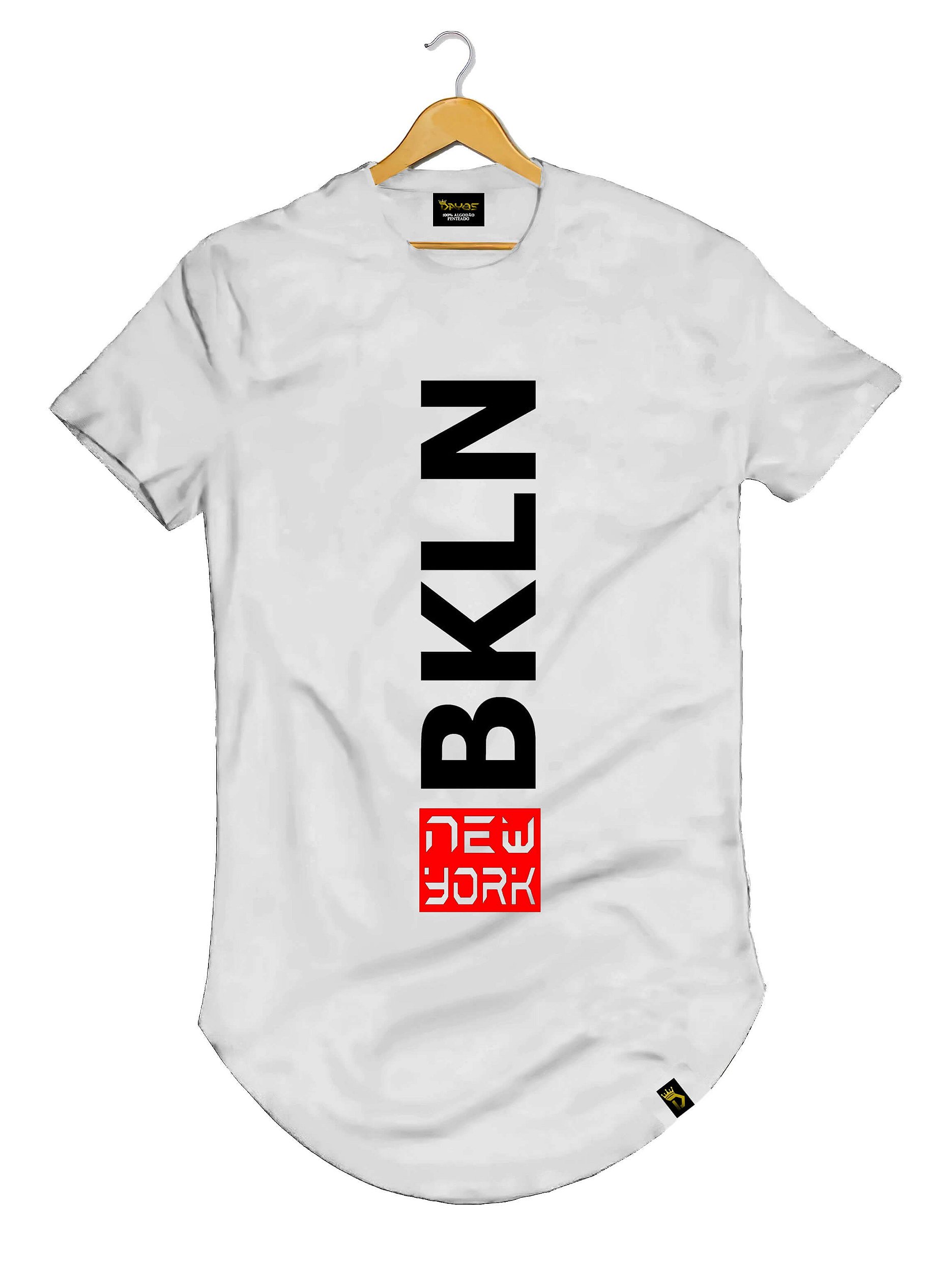 Camiseta Longline Algodão BKLN Brooklyn USA Ref 493 - Dayos Clothing