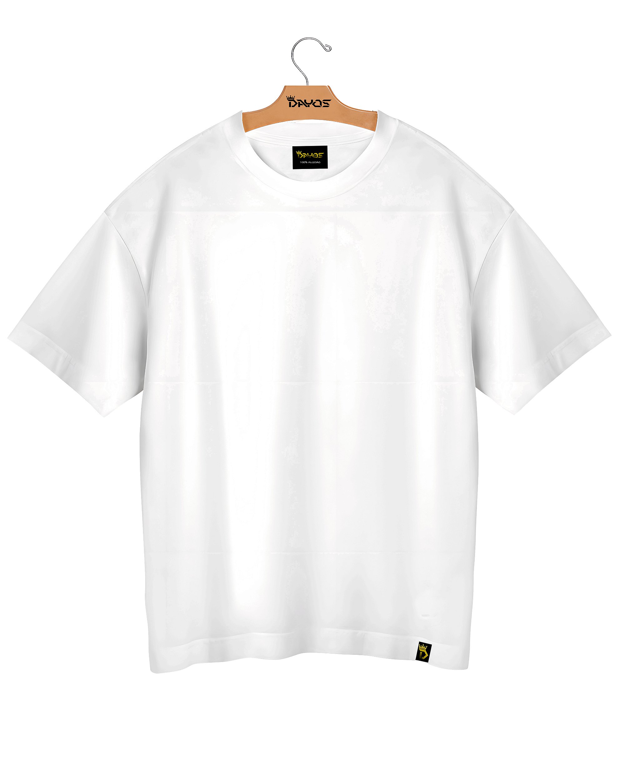 Camiseta Oversized Algodão Lisa Premium Ref o35 - Dayos Clothing