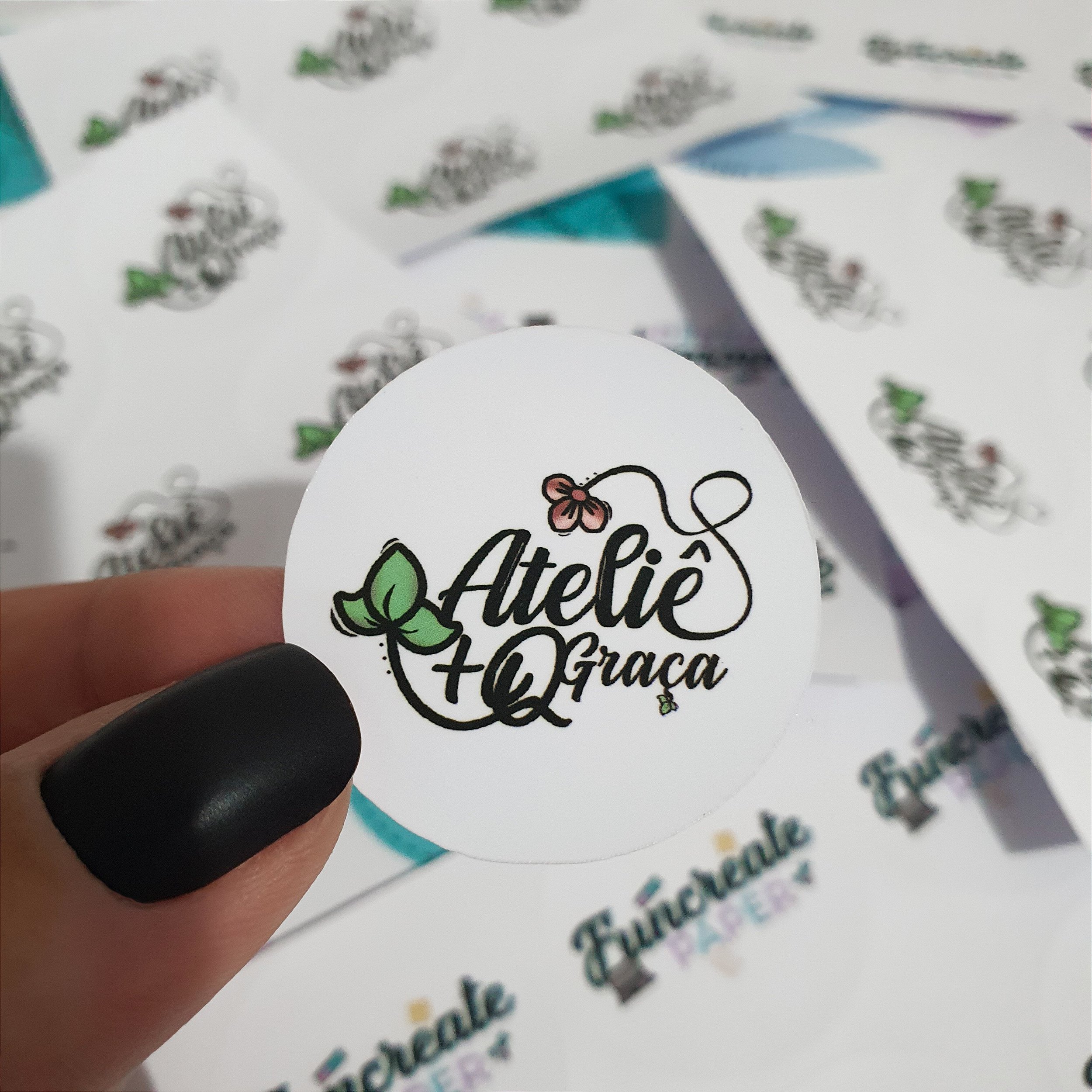 Adesivos Personalizados com Logotipo | Funcreate Paper - Funcreate ...