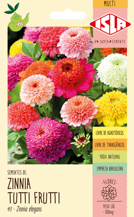 Kit de Sementes de Flores Zinnias Sortidas Isla - Verde Mania porque ...