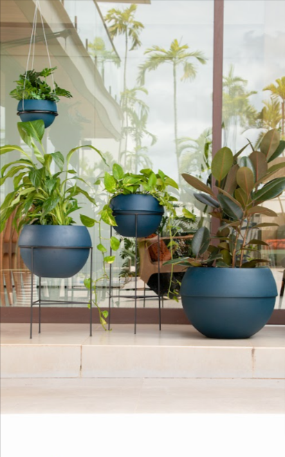 Vaso Cosmos 23 - Azul Macaúba - 23x35cm - Vasap Design - Verde Mania ...