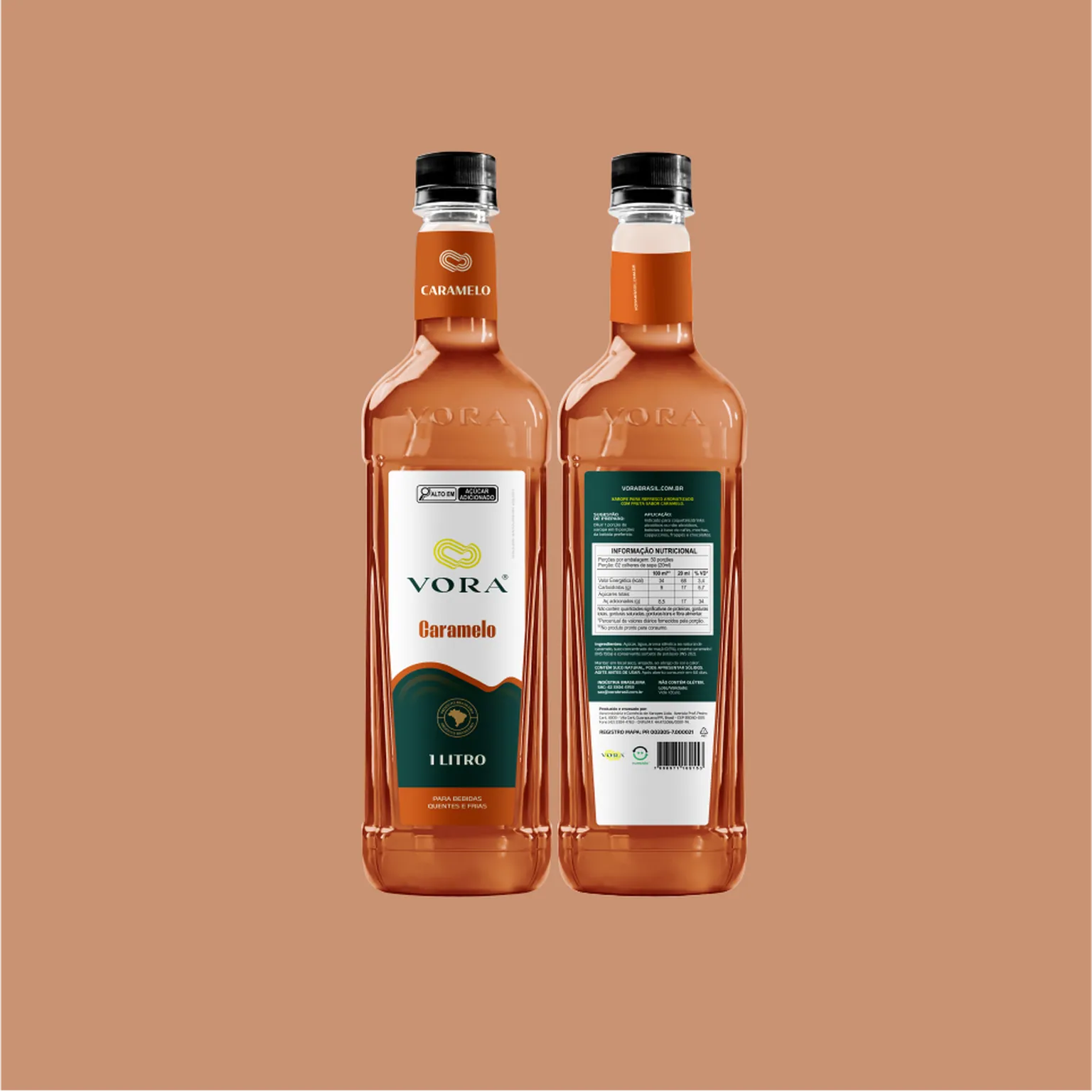 Xarope VORA Concentrado Caramelo de 1000ml - SergipeSP