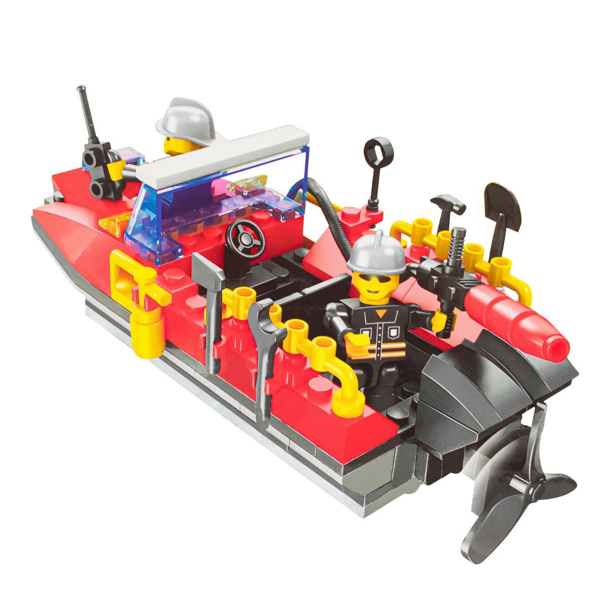 Blocos De Montar Bombeiros Resgate Bote de Apoio - 118pcs - TUDO FAN FUN - bebrands oficial