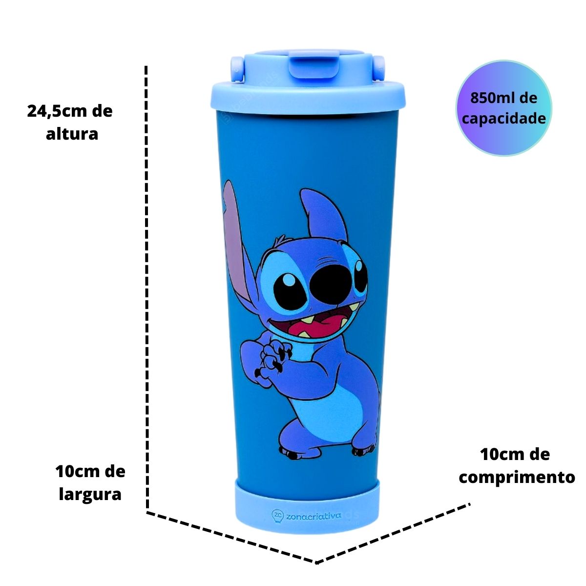 Copo Térmico Stitch™ 850ml - Disney | Hidratação e Estilo Encantados ...