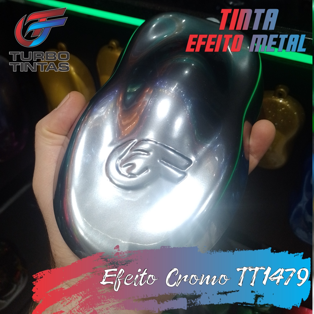 Tinta de Efeito Cromo - Chrome Turbo Poliéster - TT1479 - Turbo Tintas