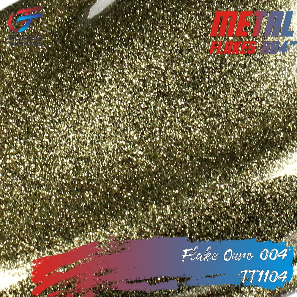 Verniz Flakes 004'' Pronto p/ Uso - Ouro TT1104 - Turbo Tintas