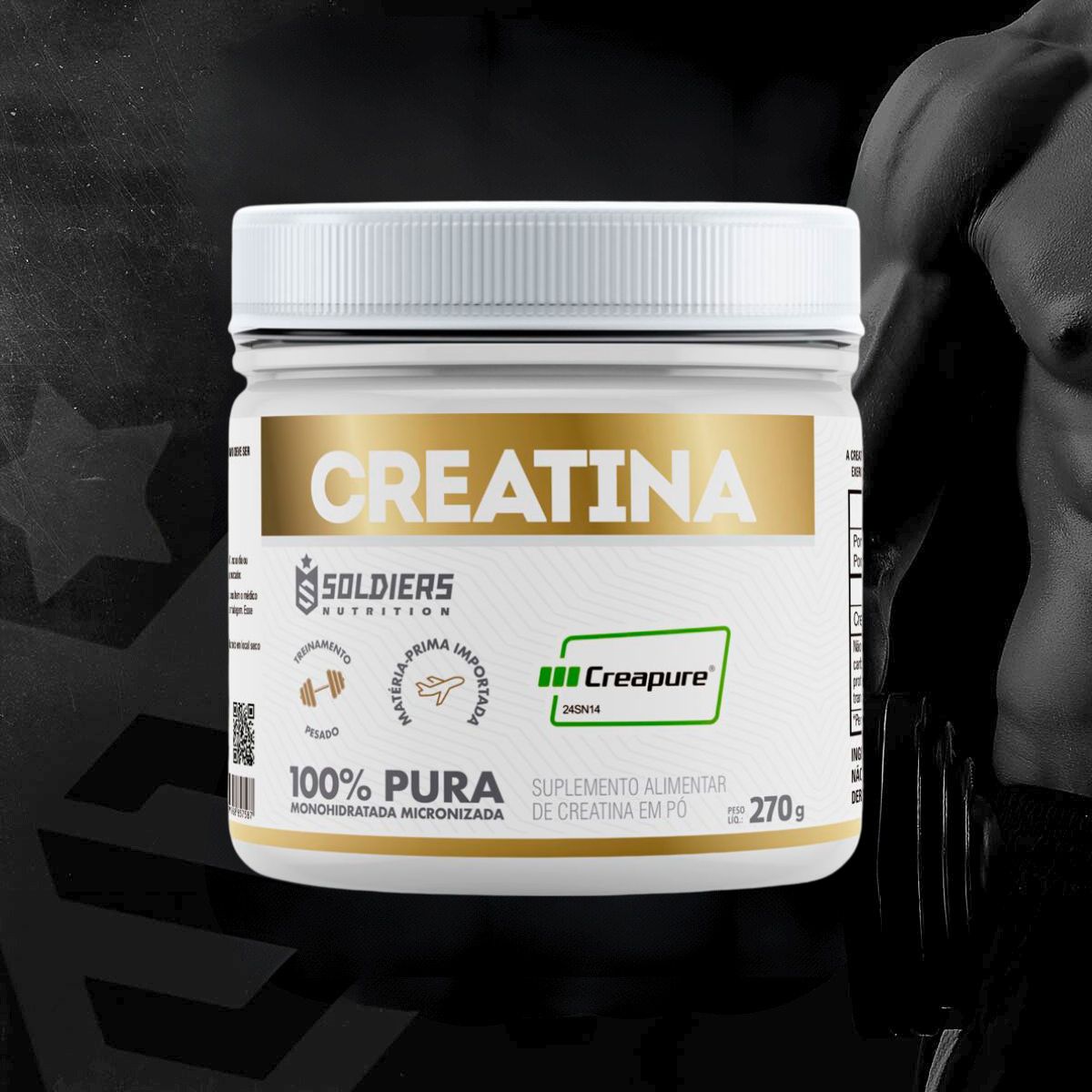 Creatina Creapure 270g - 100% Importada - Soldiers Nutrition - Soldiers ...