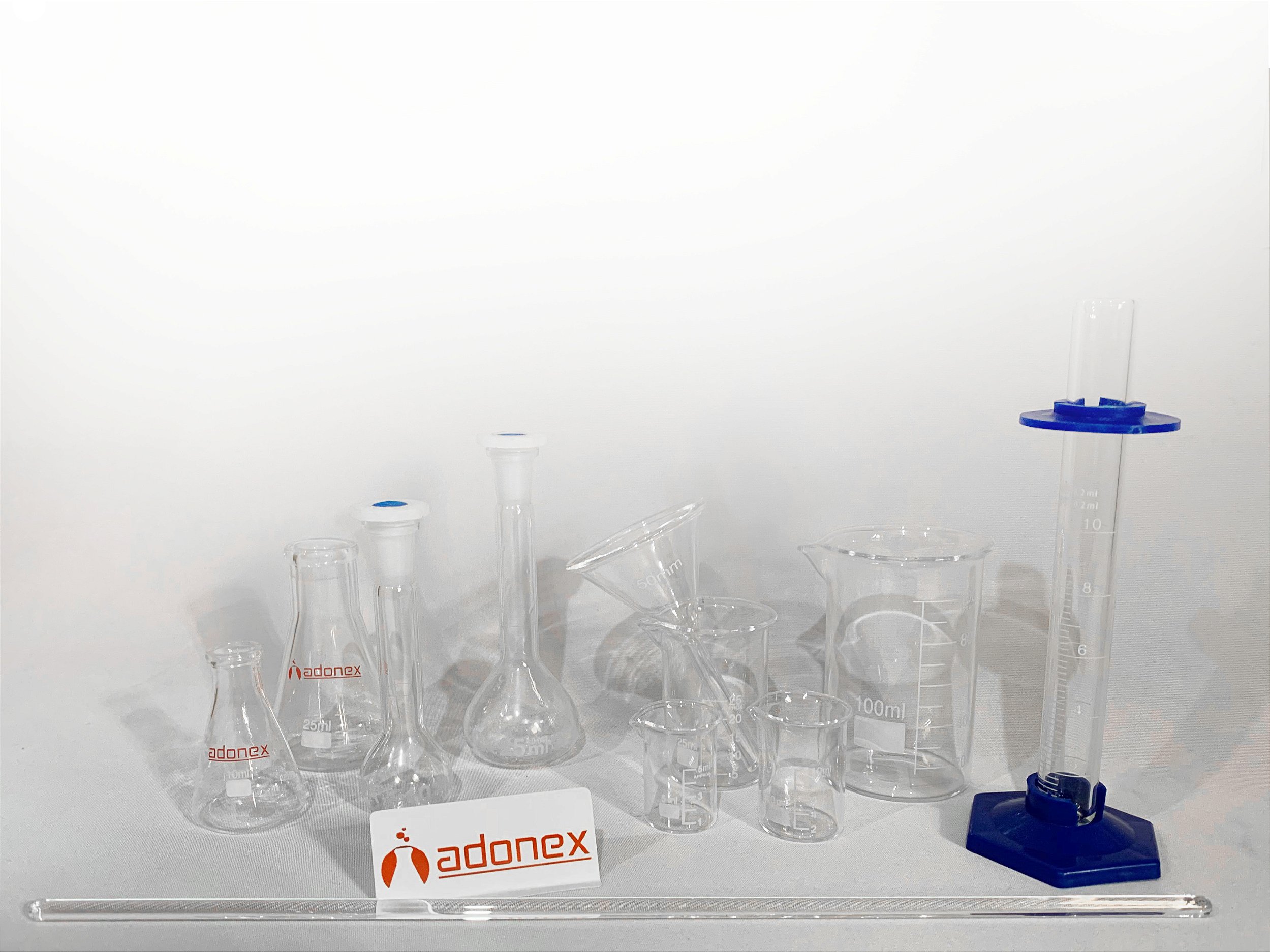 Kit De Mini Vidrarias Para Laboratório Com 11 Peças Adonex - Loja do ...
