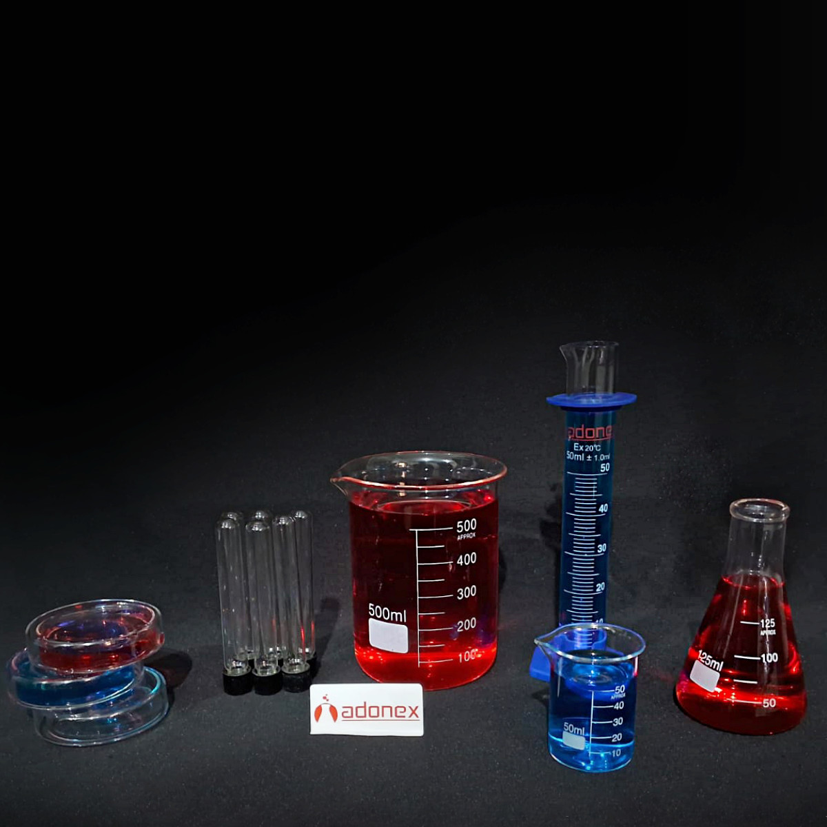 Kit De Vidrarias Para Estudo Laboratório Com 13 Peças Adonex - Loja do ...