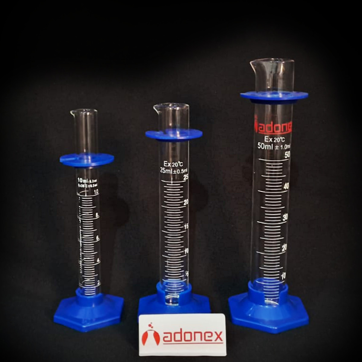 Kit 3 Proveta Graduada de Vidro Boro 3.3 com Base Hexagonal Plástico - Loja do Laboratório