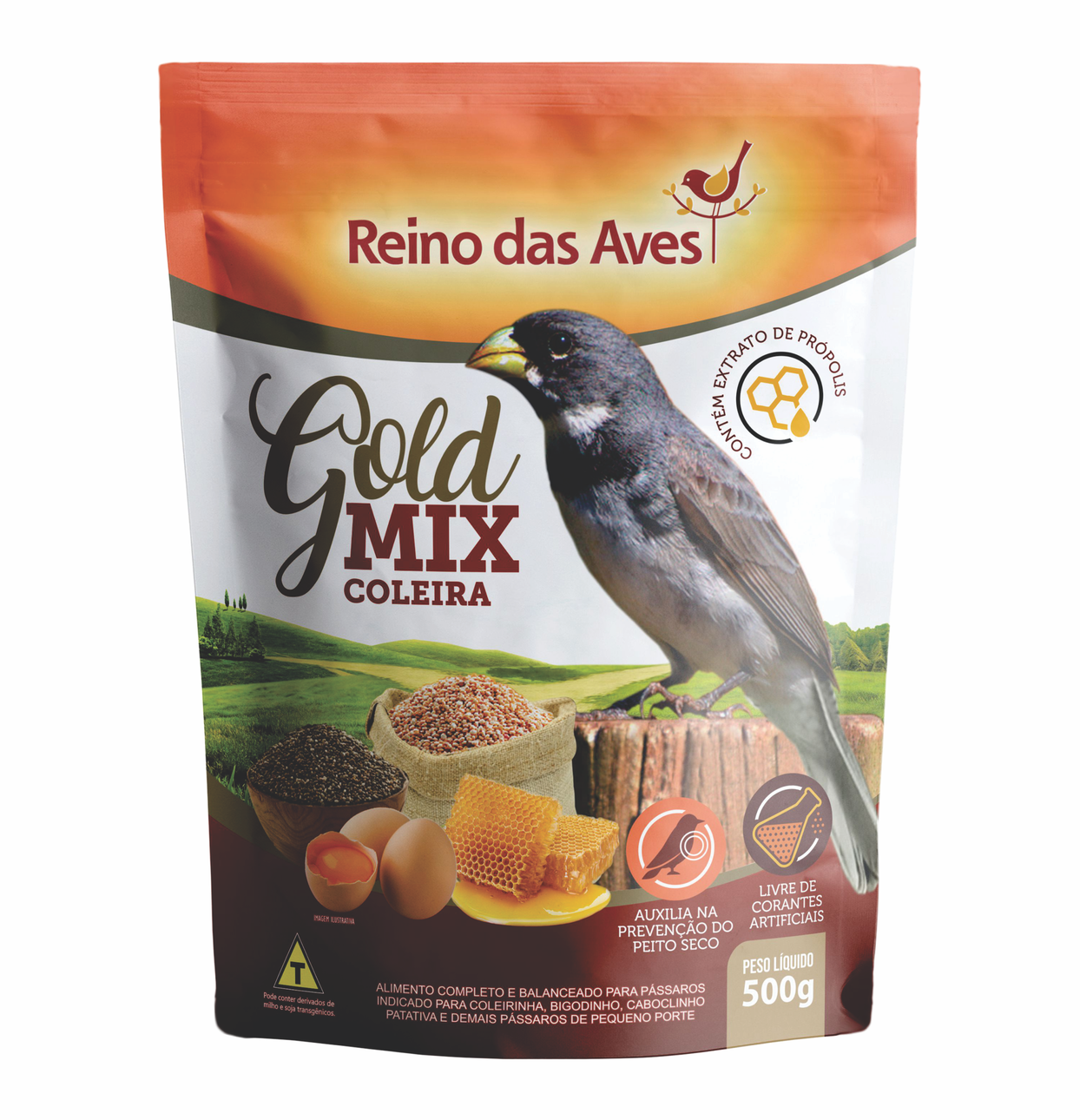 Coleira Gold Mix 500g – Reino Das Aves - medicamentos homeopáticos para ...
