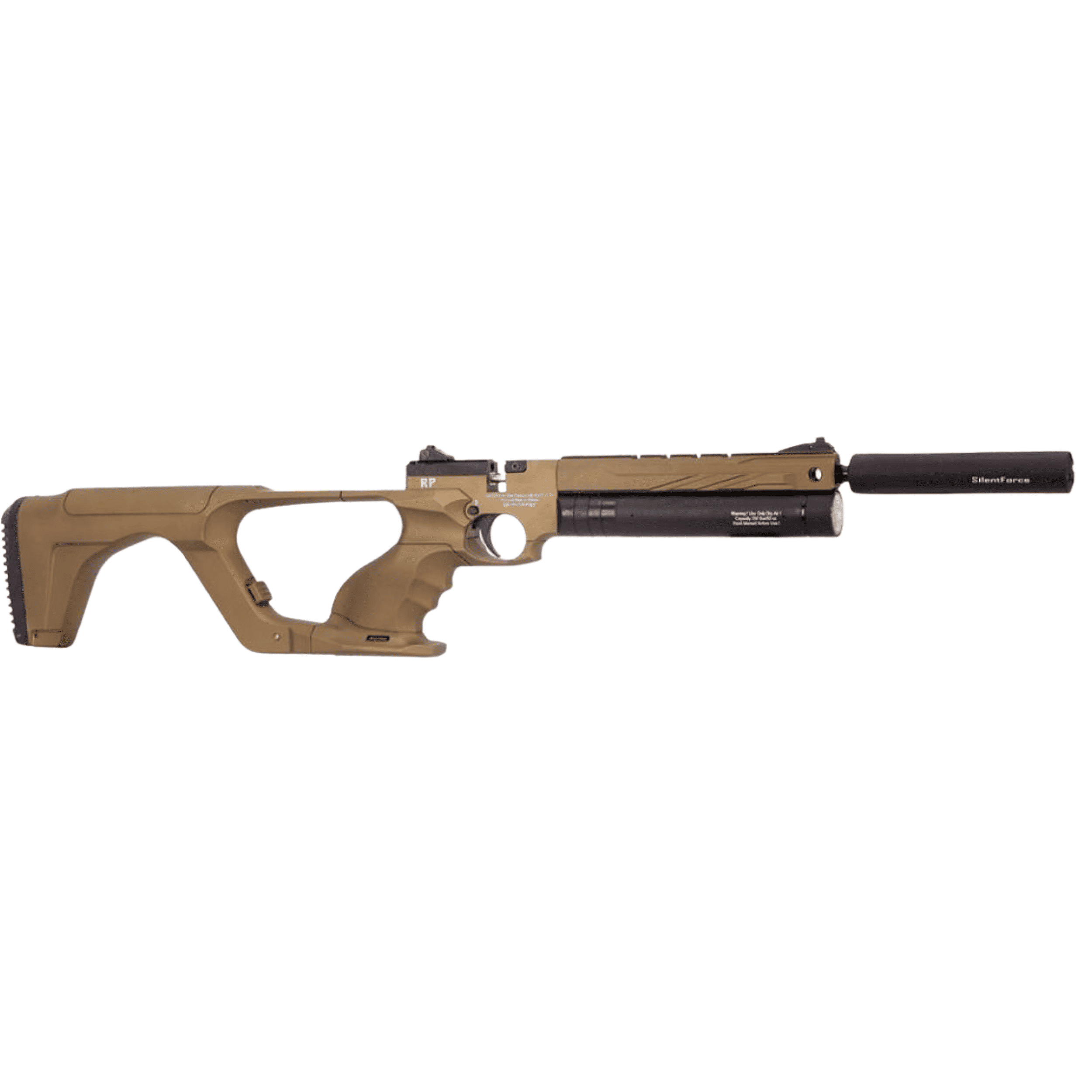 REXIMEX 5.5MM RP WITH STOCK PCP AIRGUN PISTOL BRONZE - Squad Imports