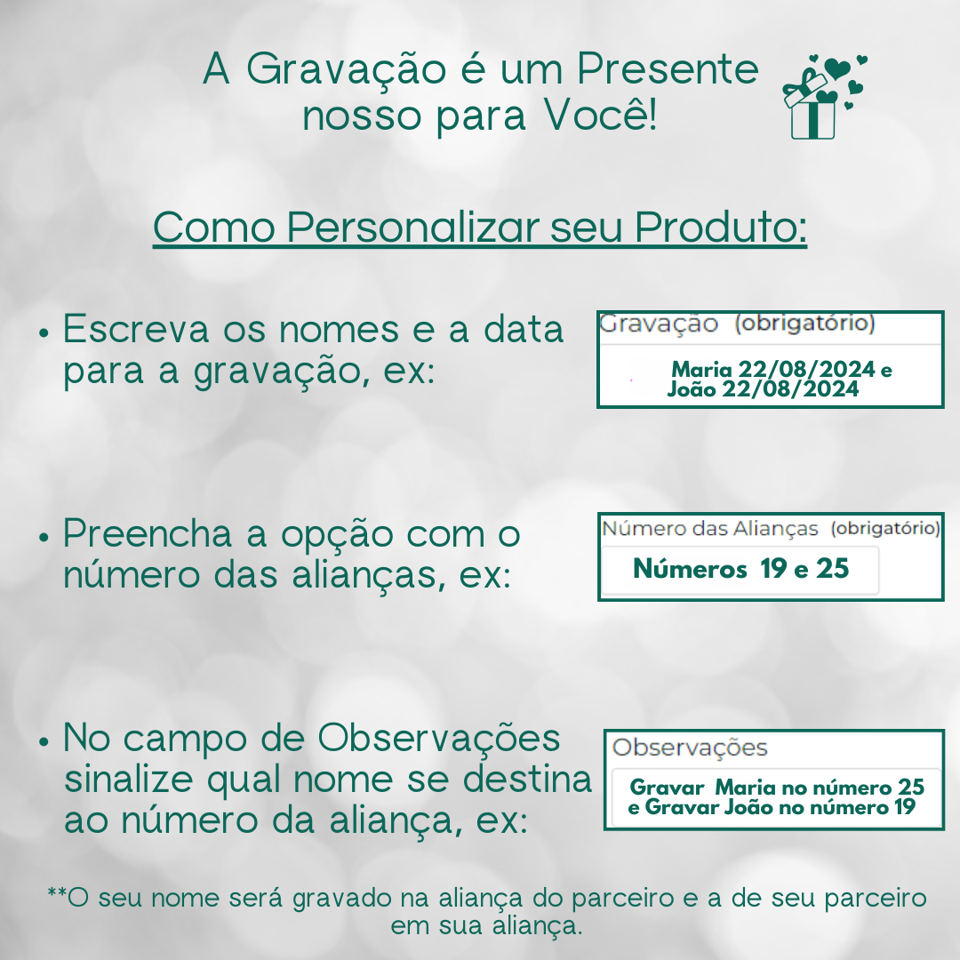Par Aliança Ouro 18k Reta com Lateral Chanfrada - Personalizado - All Ativa