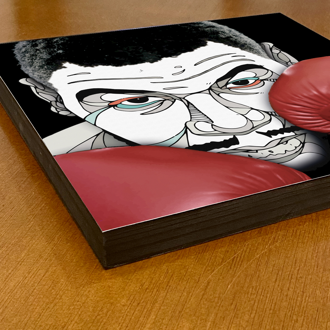 Quadro Mike Tyson (Kid Dynamite) | Painel de Madeira | Loja rads - Loja ...