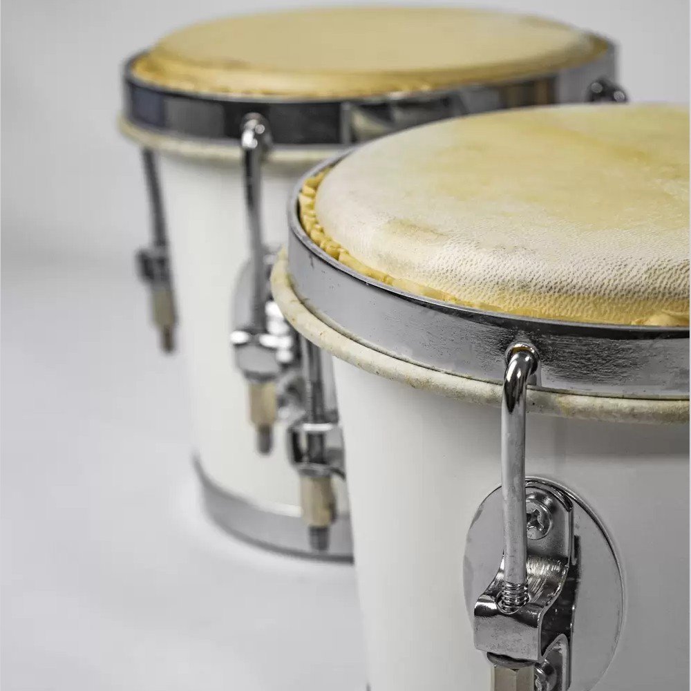 Kit Bongô De Madeira Branco 7x8 Tb011 Torelli Com Pedestal Com 10% OFF ...