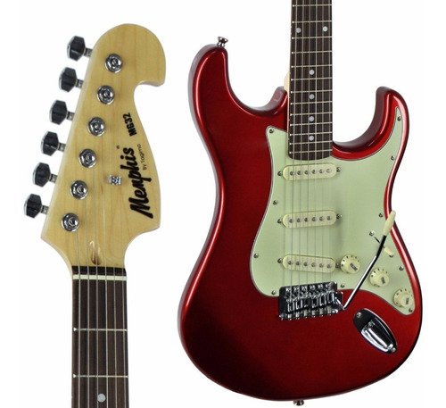 Kit Guitarra Tagima Memphis Mg32 Vermelha Stratocaster Com 10% OFF na ...