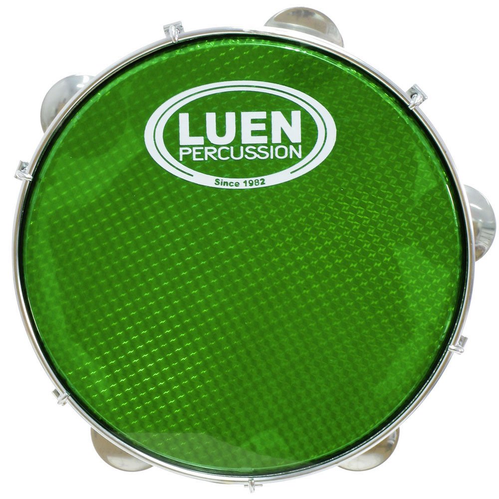 Pandeiro Luen 10 Pol Pele Holográfica Verde Profissional Com 10% OFF na ...