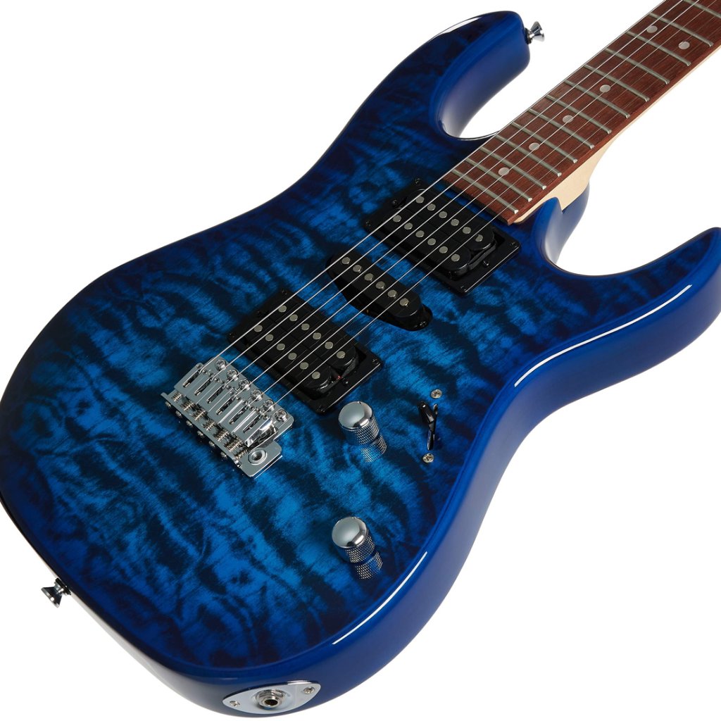 Kit Guitarra Ibanez Grx70 Qa Hsh Blue Burst Tbb Gx01 Com 10% OFF na ...