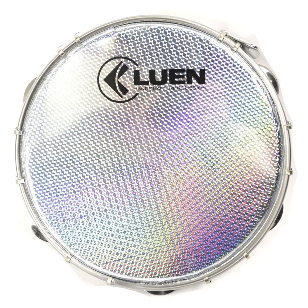 Pandeiro Luen 10 Pol Pele Holográfica Prata Profissional Com 10% OFF na ...