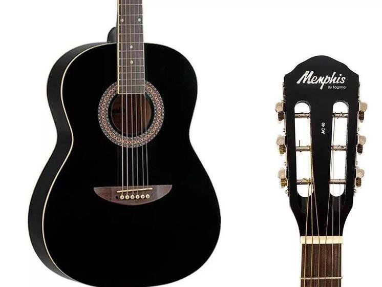 Kit Violão Memphis AC-40 Preto Aço Vx7 Com 10% OFF na Maior Loja de ...