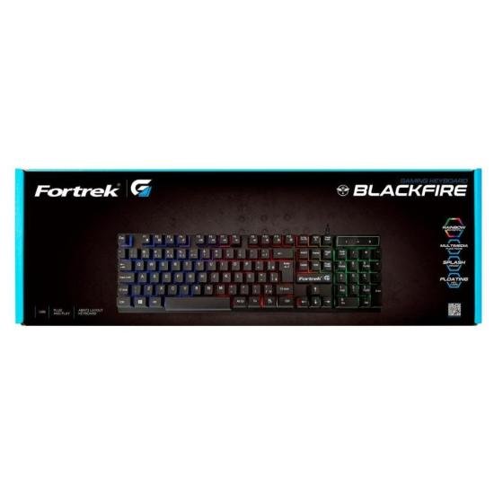 Teclado Gamer Blackfire Preto Fortrek - Constelação Instrumentos Musicais