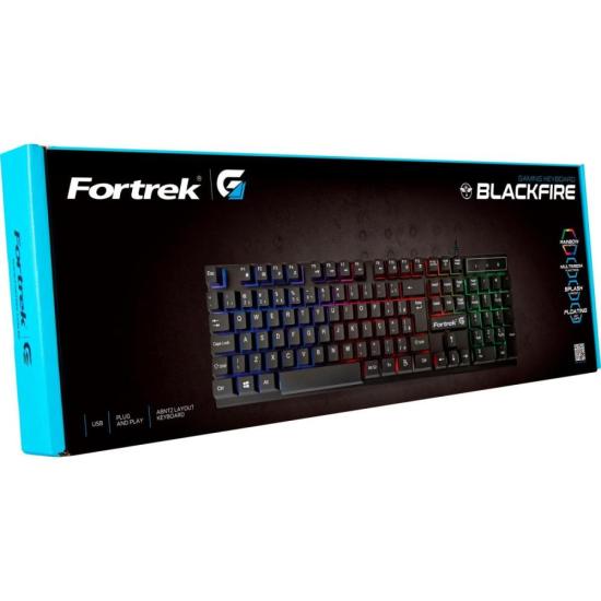 Teclado Gamer Blackfire Preto Fortrek - Constelação Instrumentos Musicais