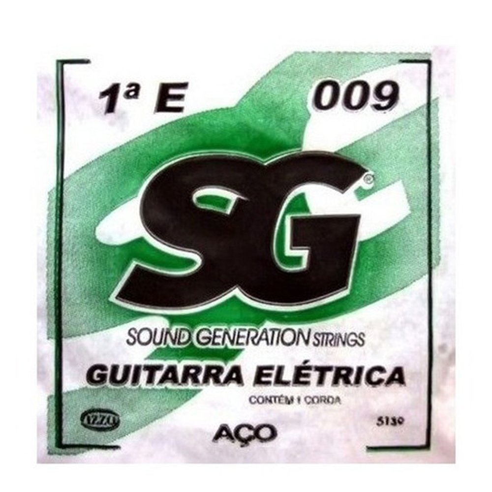 Corda Avulsa Guitarra 1ª Primeira Mi 09 SG Strings 5139 Com 10% OFF na ...